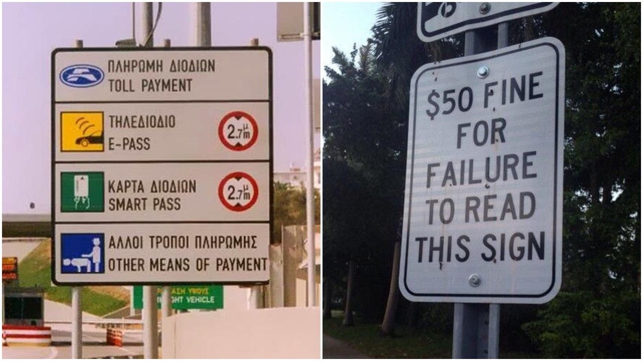 Try Not to Laugh on these 33 Most Humorous Road Signs