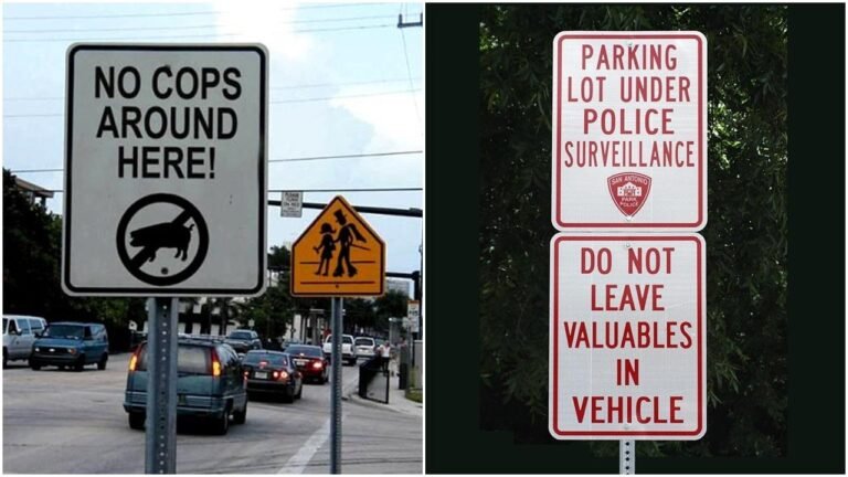 Try Not to Laugh on these 33 Most Humorous Road Signs